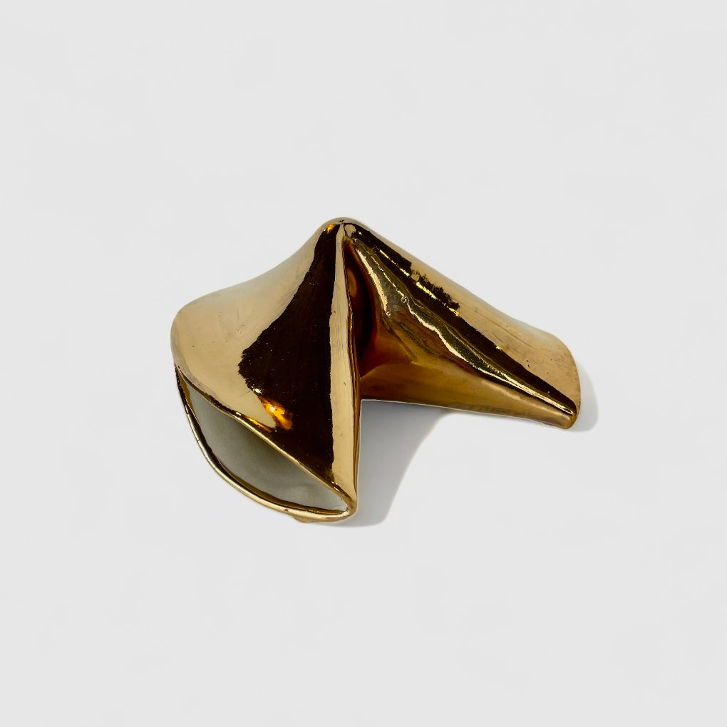 Gold Ceramic Fortune Cookie – FOUND